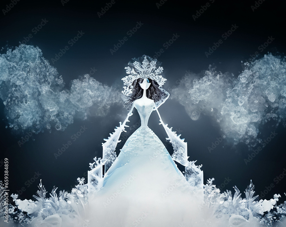 Dark Ice Queen illustration Stock Illustration | Adobe Stock