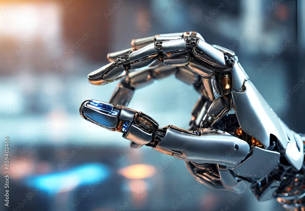 Robot Hand, Artificial Intelligence Mechanism, Futuristic Robotic Arm ...