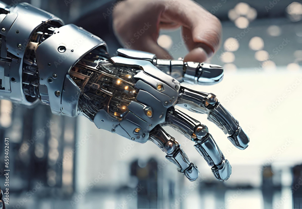 Robot Hand, Artificial Intelligence Mechanism, Futuristic Robotic Arm ...