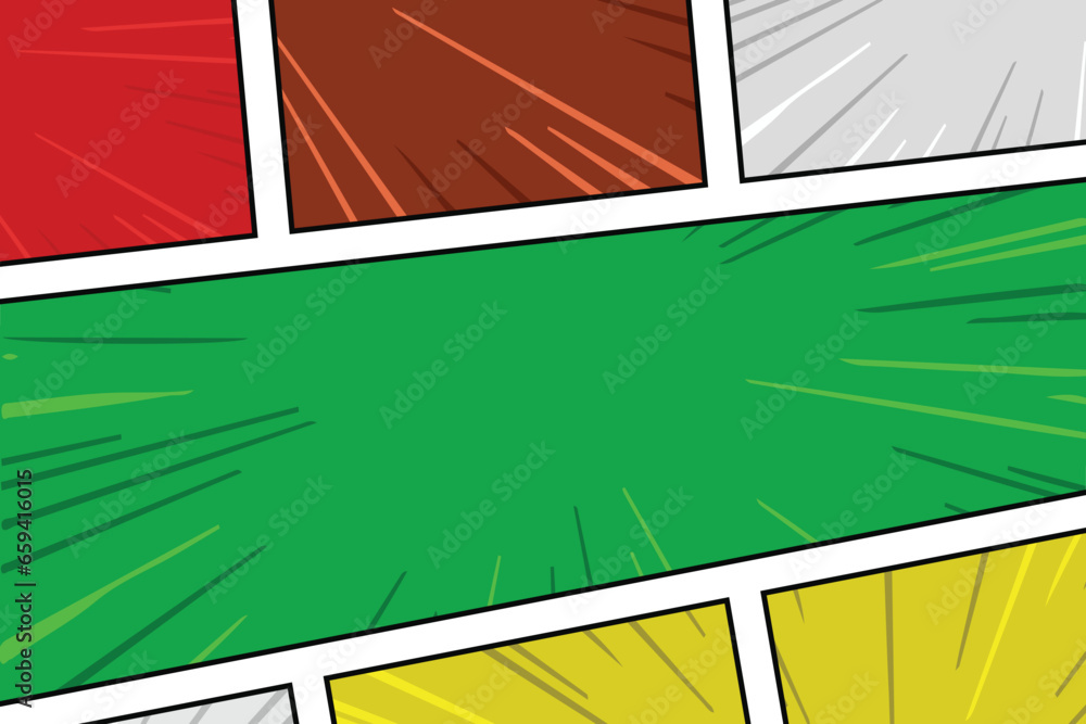 vector comic panels in various colors and angles, comic images, image ...