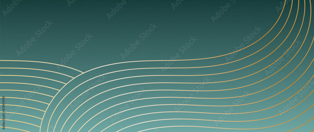 Luxury background vector. Golden curve line, gradient of golden lines ...