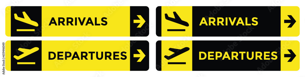 Airport sign isolated on white background. Airport board airline sign ...