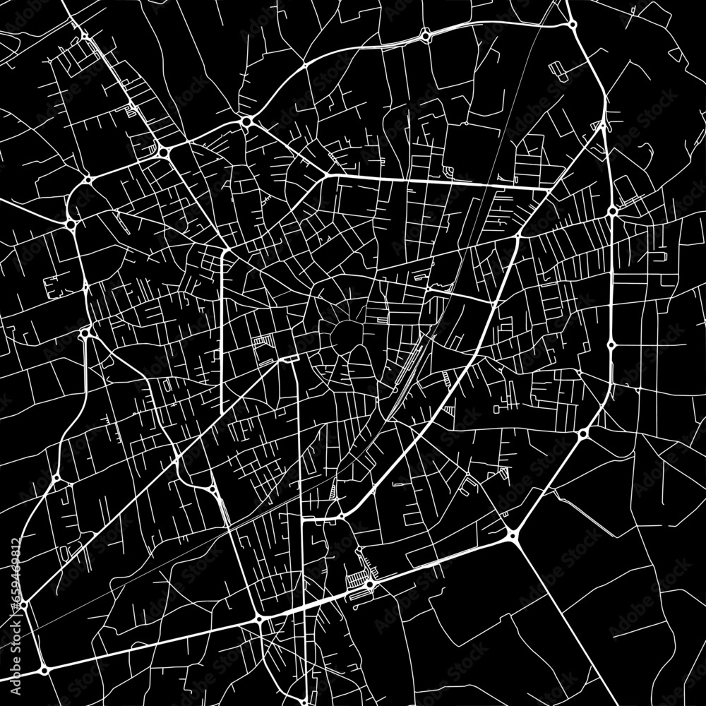 1:1 square aspect ratio vector road map of the city of Vigevano in ...