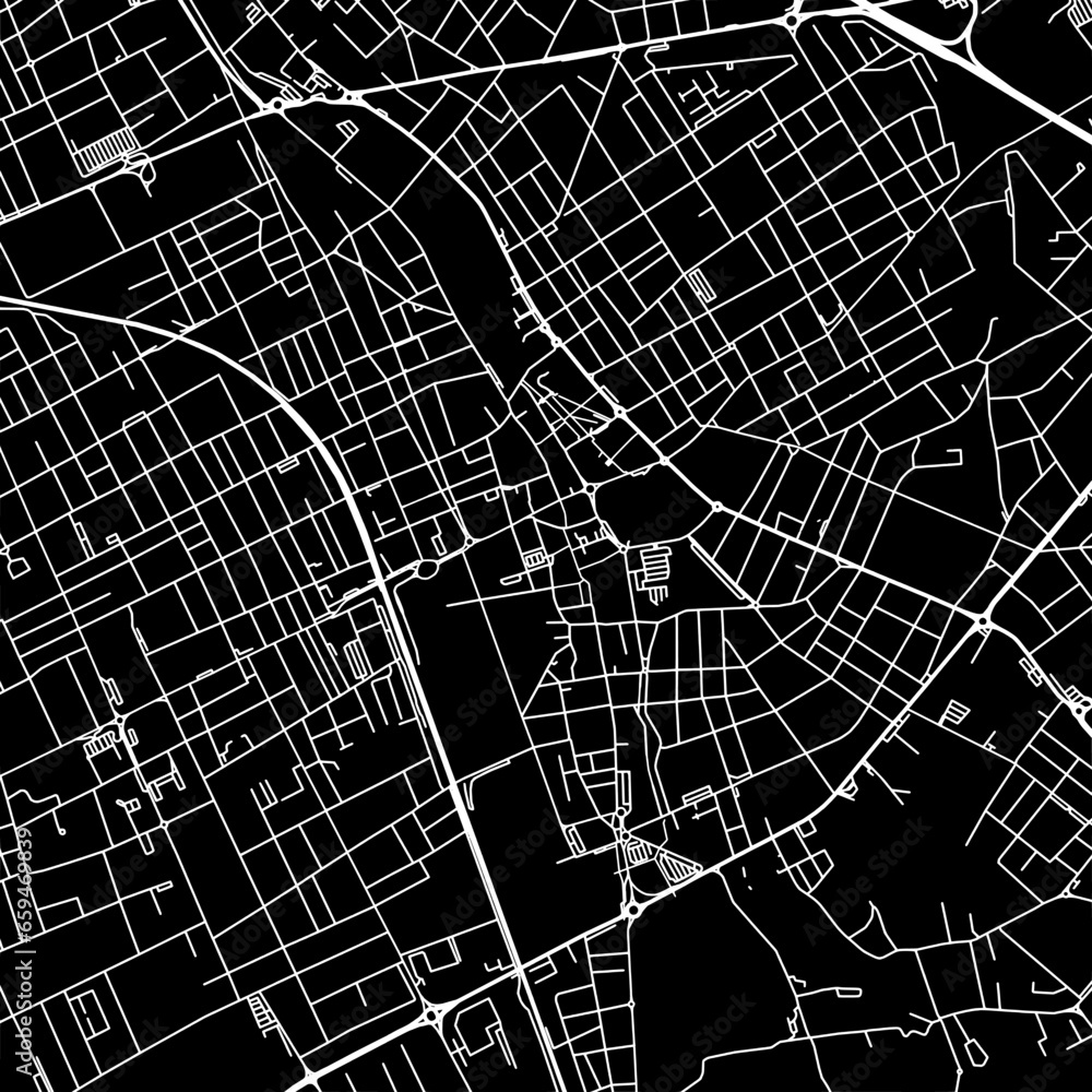 1:1 square aspect ratio vector road map of the city of Legnano in Italy ...
