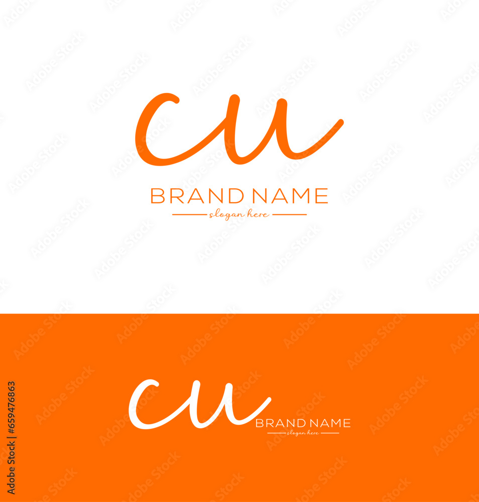 cu Letter Handwriting Signature Logo cu icon cu latter logo Design ...