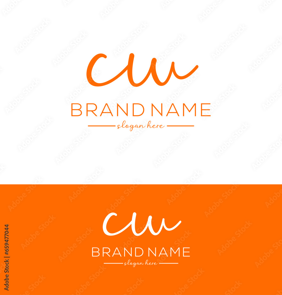 cw Letter Handwriting Signature Logo cw icon cw latter logo Design ...
