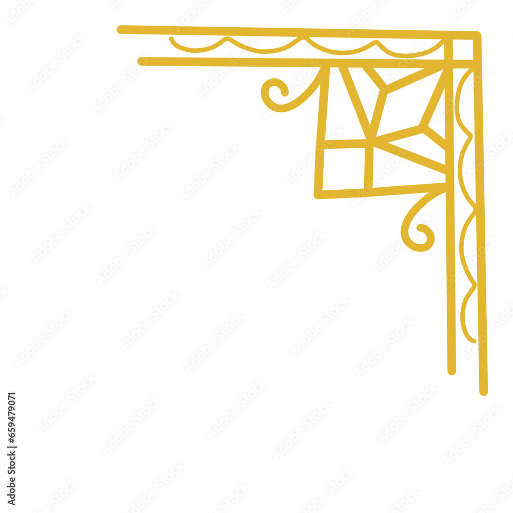 Gold Frame Corner Stock Vector | Adobe Stock