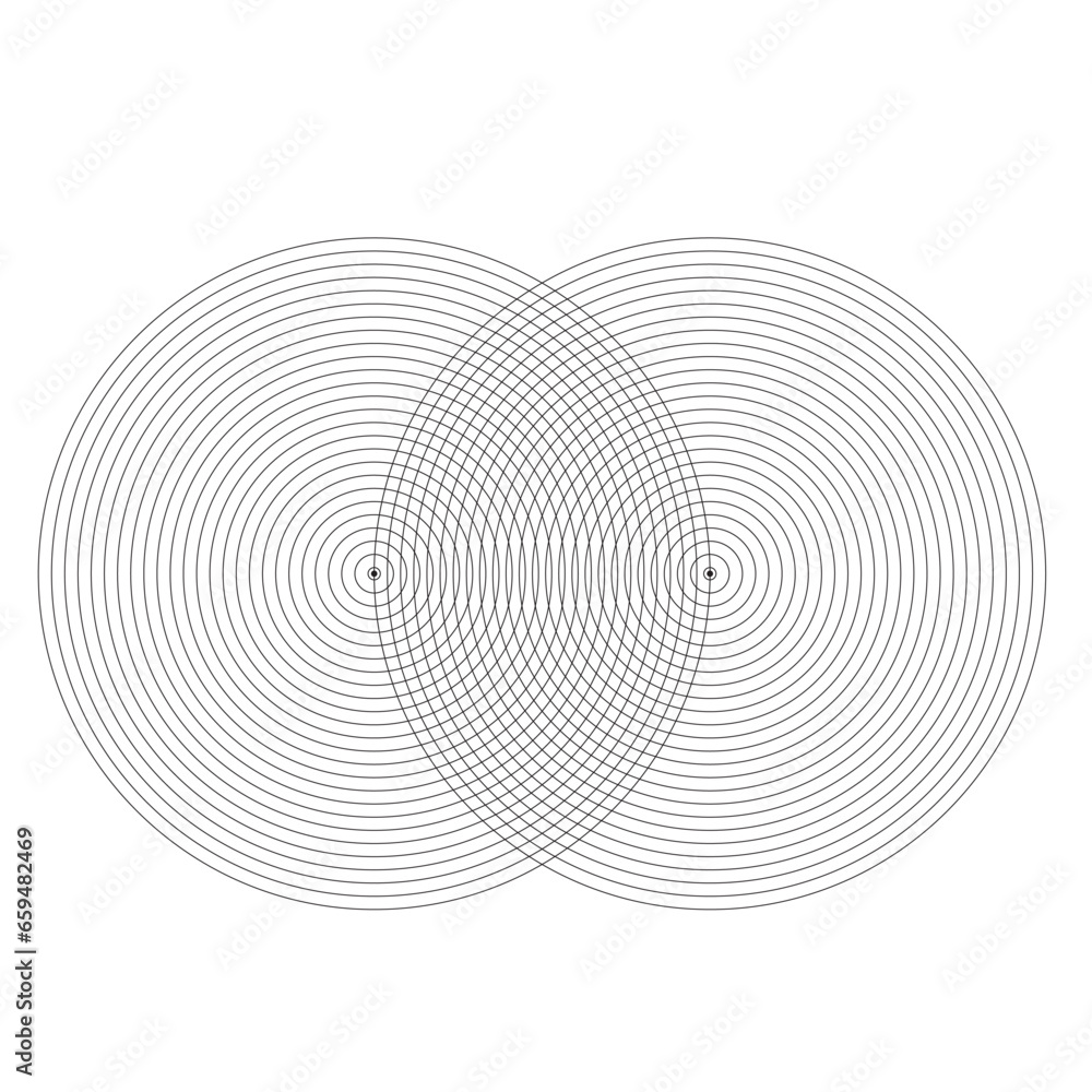 Concentric circle elements. Element for graphic web design, Template ...