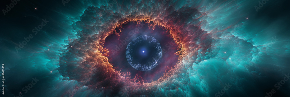 The mesmerizing Helix Nebula, often called the Eye of God, deeply ...