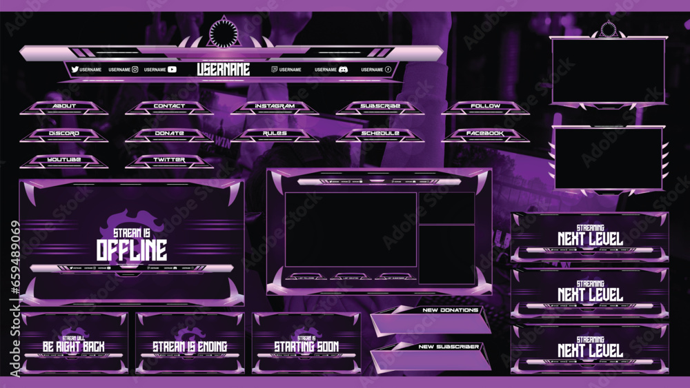 Photo & Art Print Twitch stream overlay full package including facecam ...