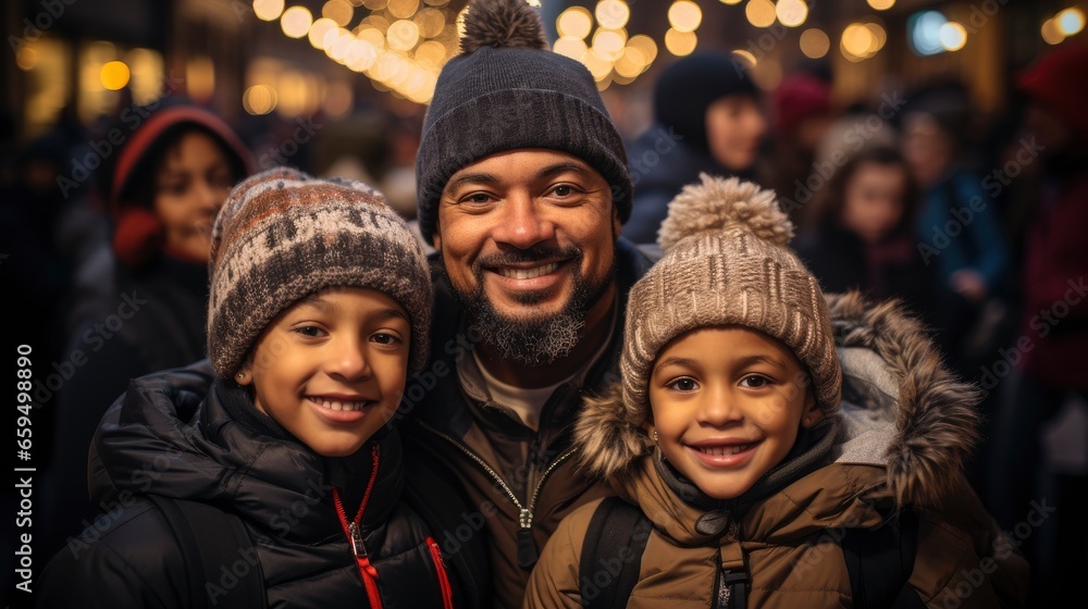 Migrant families enjoying a multicultural Internation , Background ...