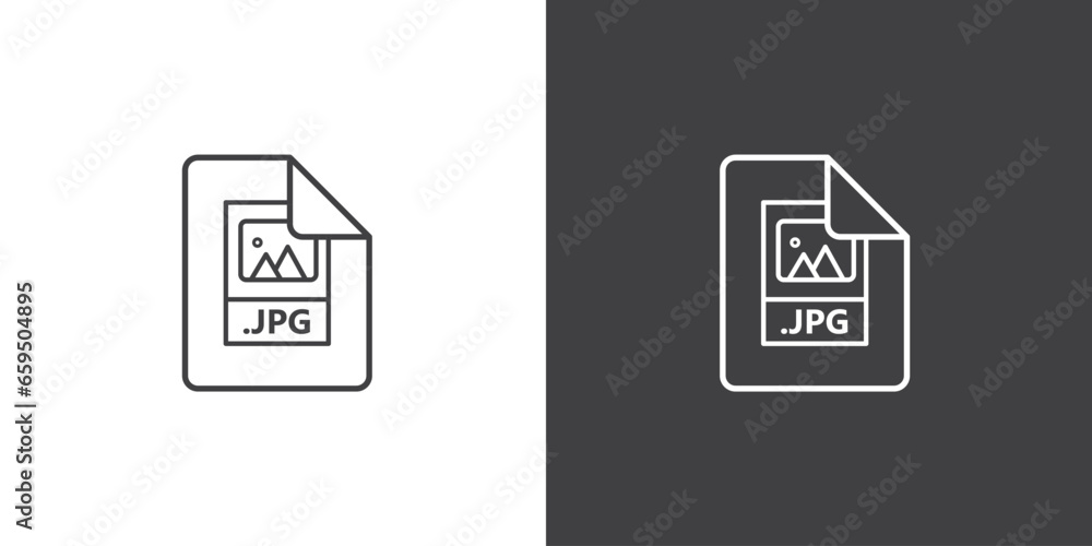 JPG File type icons. File formats in flat design. File and documents ...