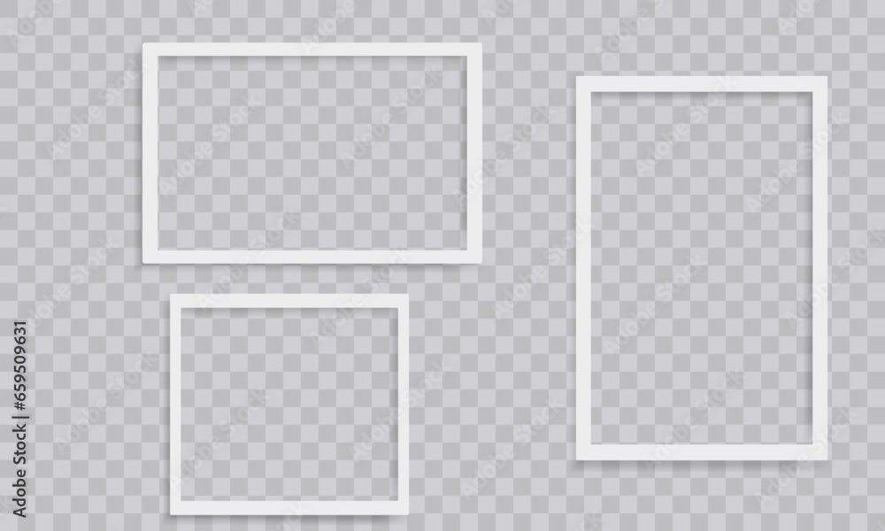 Vector Polaroid Frames: Realistic Photo Templates with Shadows. Vintage ...