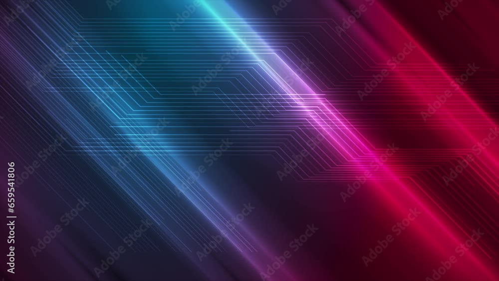 Bright glowing circuit boards lines abstract technology background ...