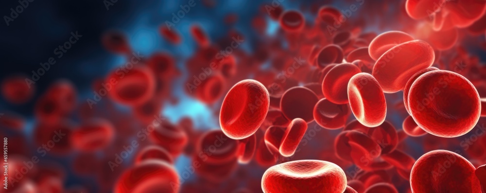 red blood cells medical background banner Stock Photo | Adobe Stock