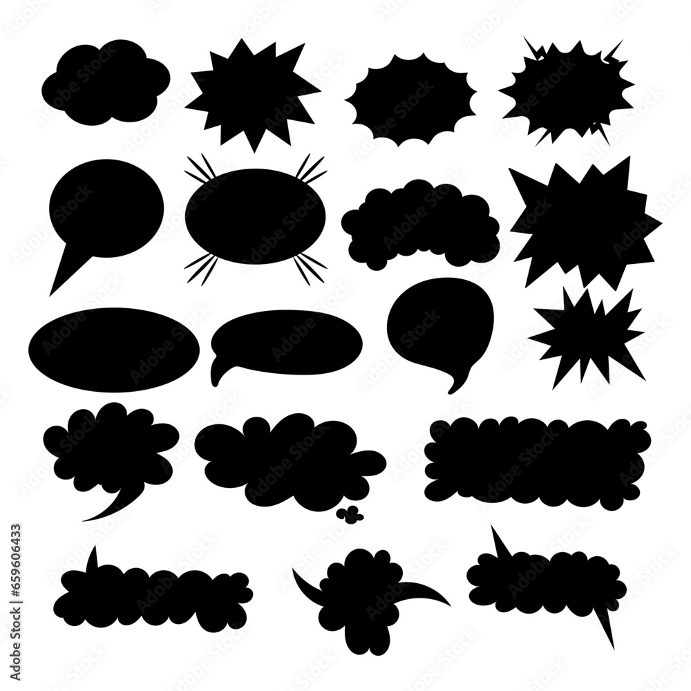 Speech Bubble Svg, Comic speech bubbles SVG, Bubble collection, Bubbles ...