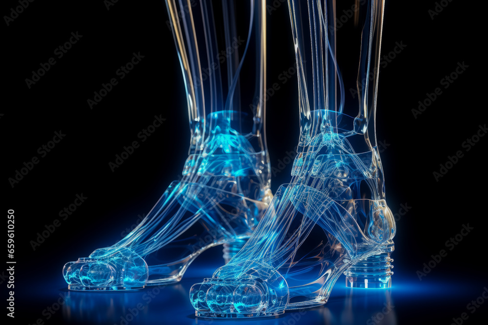 Exquisite X-ray image highlighting the complex bone structure of a ...