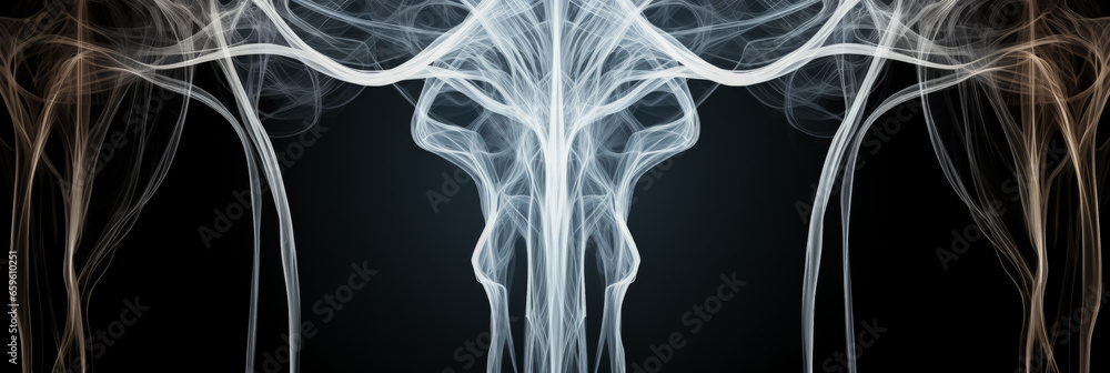 Elephants trunk muscles and skeletal X-ray image background with empty ...