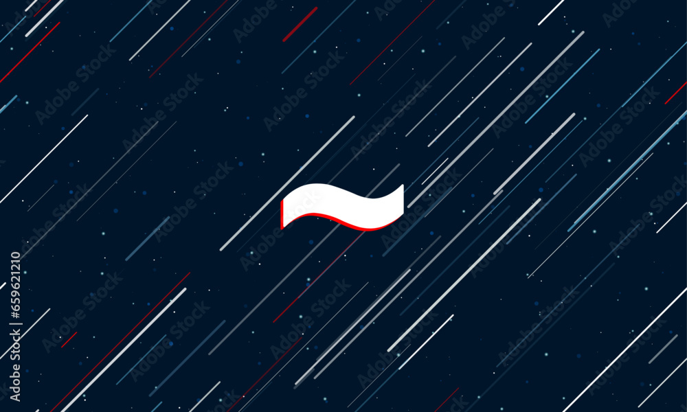 Vecteur Stock Large white tilde symbol framed in red in the center. The ...