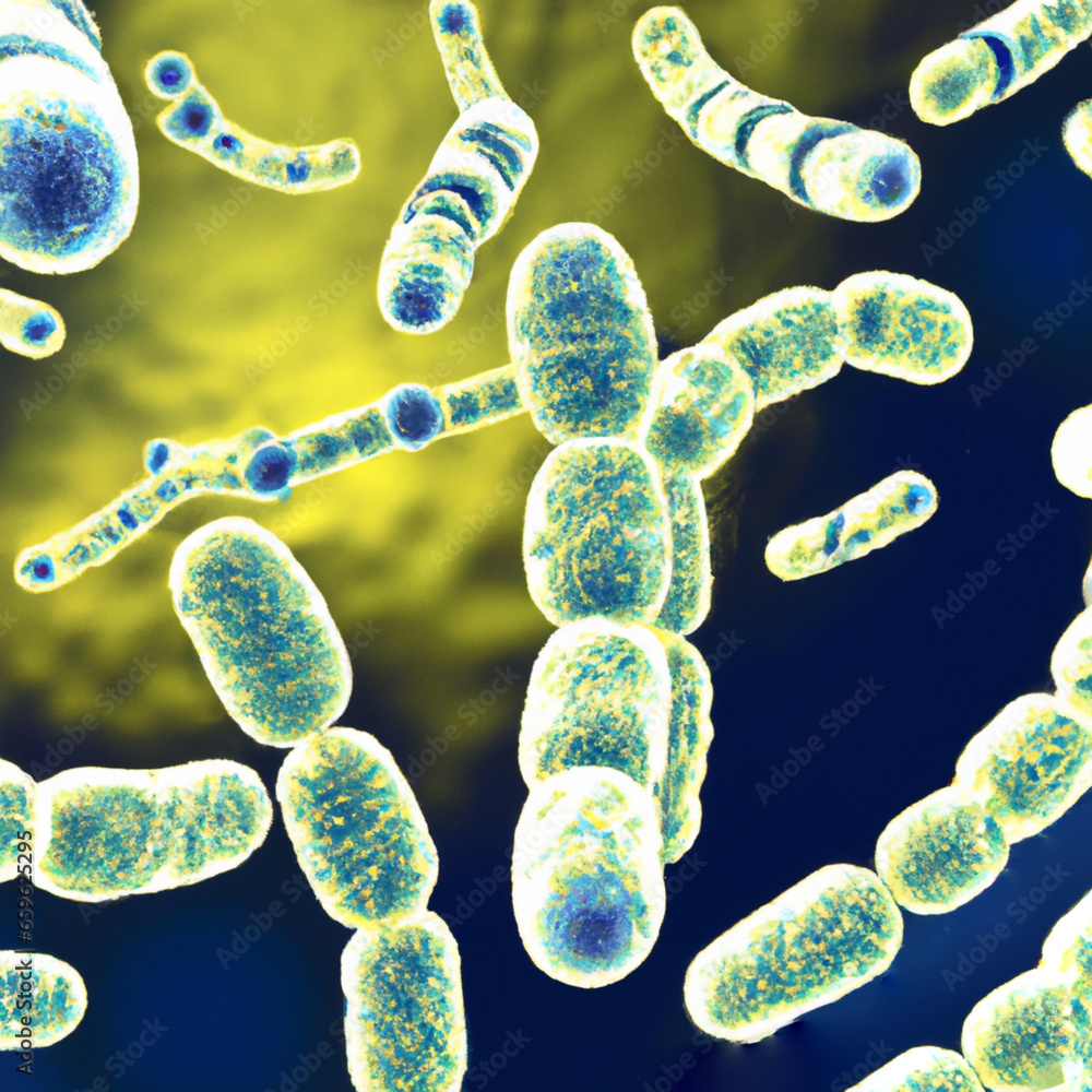 Rod-shaped bacteria, bacilli and cocci in the intestines. Microbiome ...