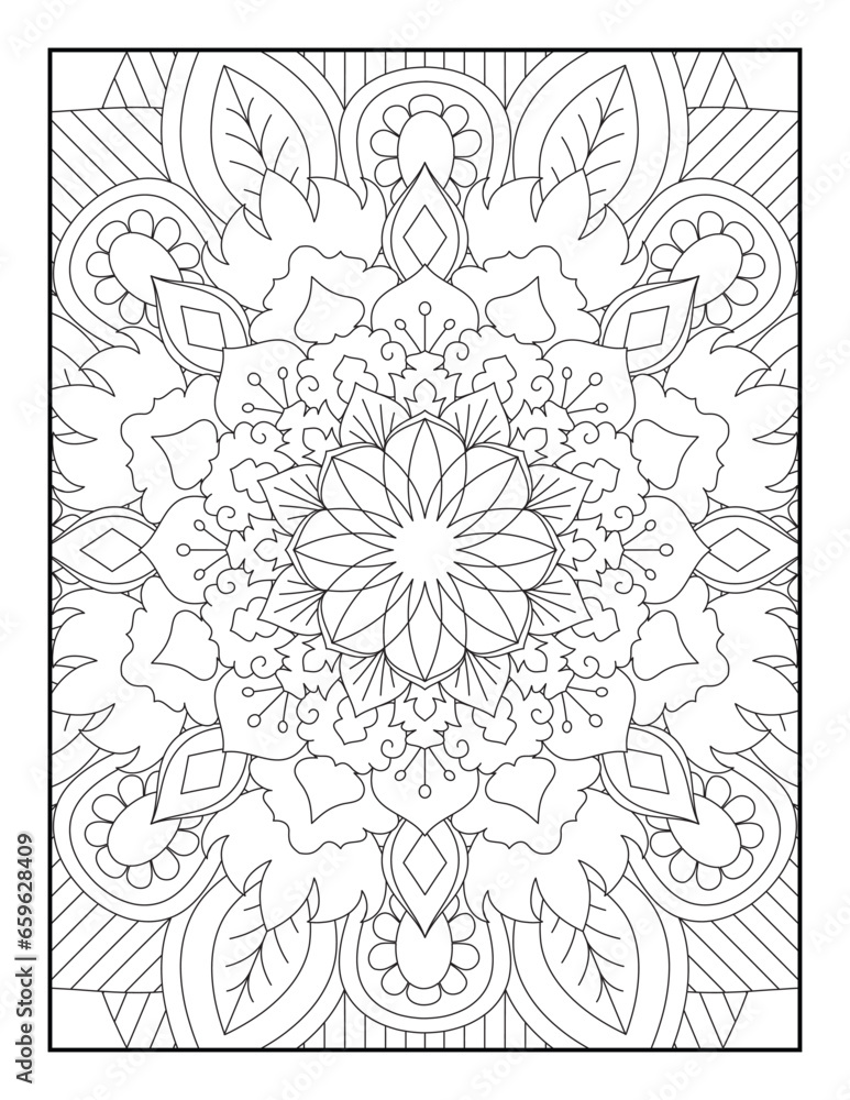 Mandala. Mandala Coloring Book For Adult. Mandala Coloring Pages ...