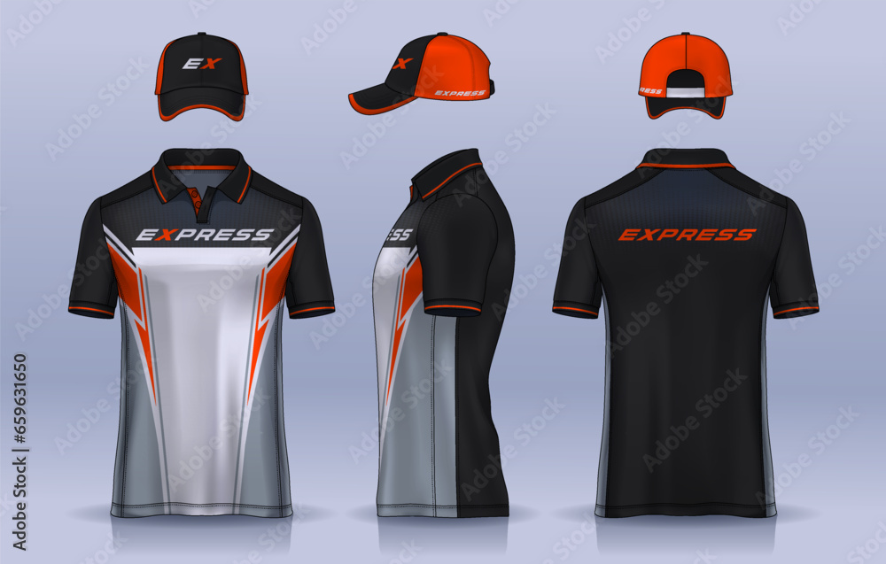 Corporate Work Shirts,t-shirt and cap templates design. uniform for ...