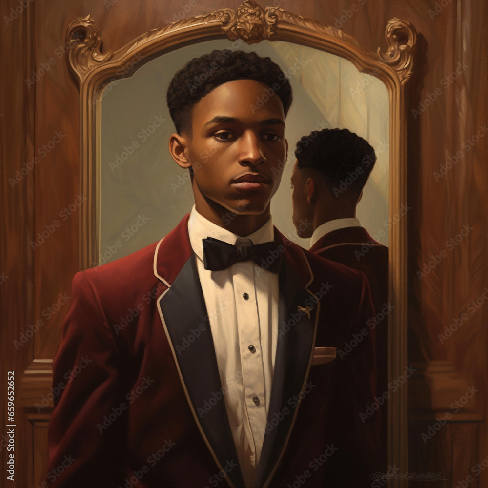 Young African American Male Portrait, Classic African American Portrait ...