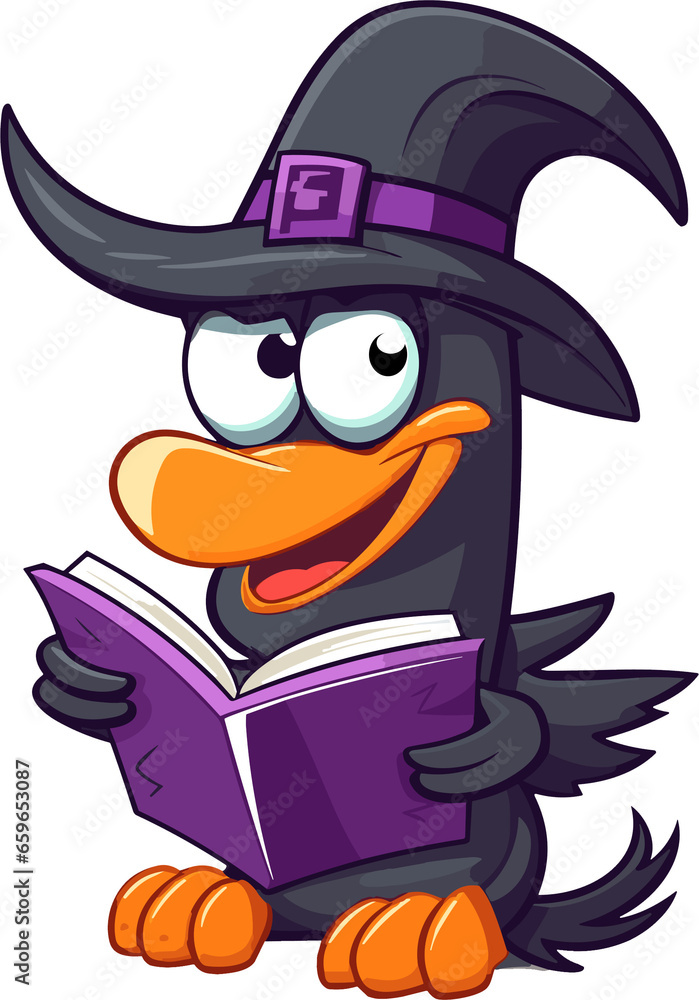 Halloween Crow, Cartoon Character, Clipart, Vector, 2D Animation ...