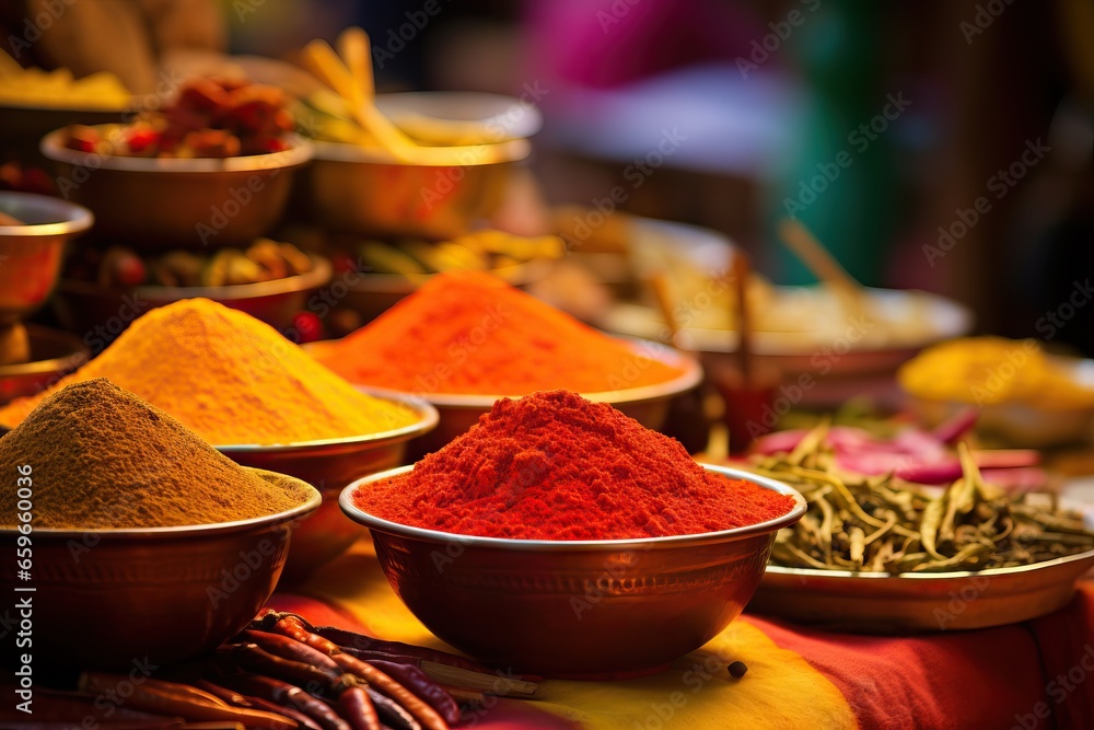 A vibrant scene with Panang Curry being prepared and served at a ...