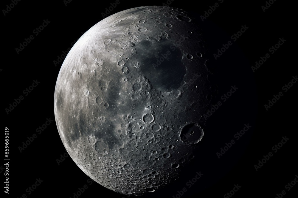 Realistic moon surface orbiting Earth's only natural satellite ...