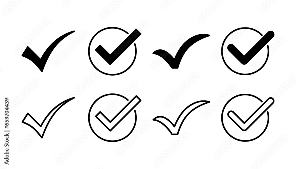 check icon vector. check mark icon. check list button icon. Stock ...