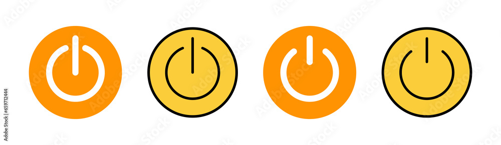 Power icon set for web and mobile app. Power Switch sign and symbol ...