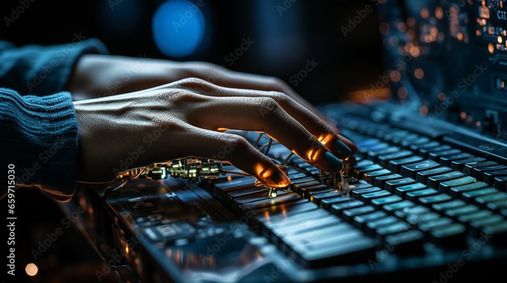 person typing on keyboard HD 8K wallpaper Stock Photographic Image ...