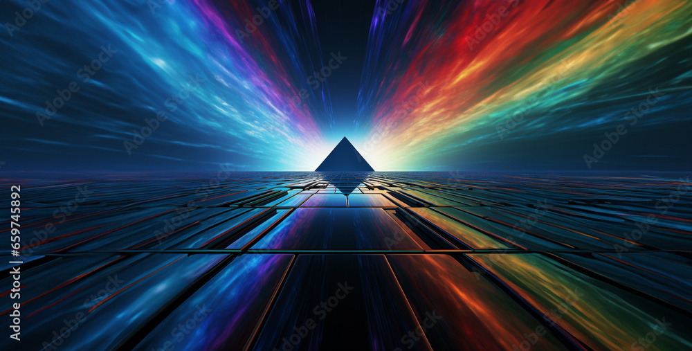 a reflective prism effect background. Generative Ai content Stock Photo ...