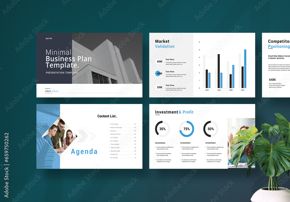 A1 Business Plan Presentation Stock Template | Adobe Stock