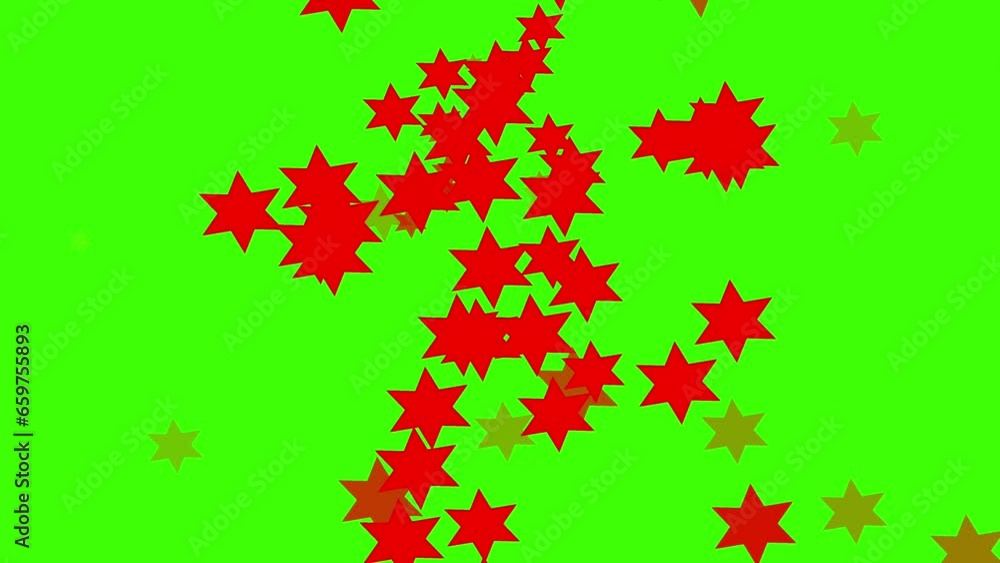 Vidéo Stock stars falling green screen chroma key background | Adobe Stock