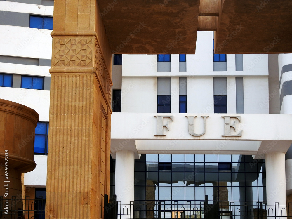 Cairo, Egypt, October 8 2023: Future University in Egypt FUE, one of ...