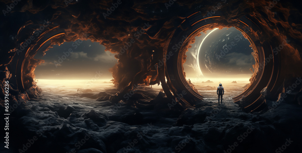 Interstellar Space Gargantua 4k Photo. Generative Ai content Stock ...