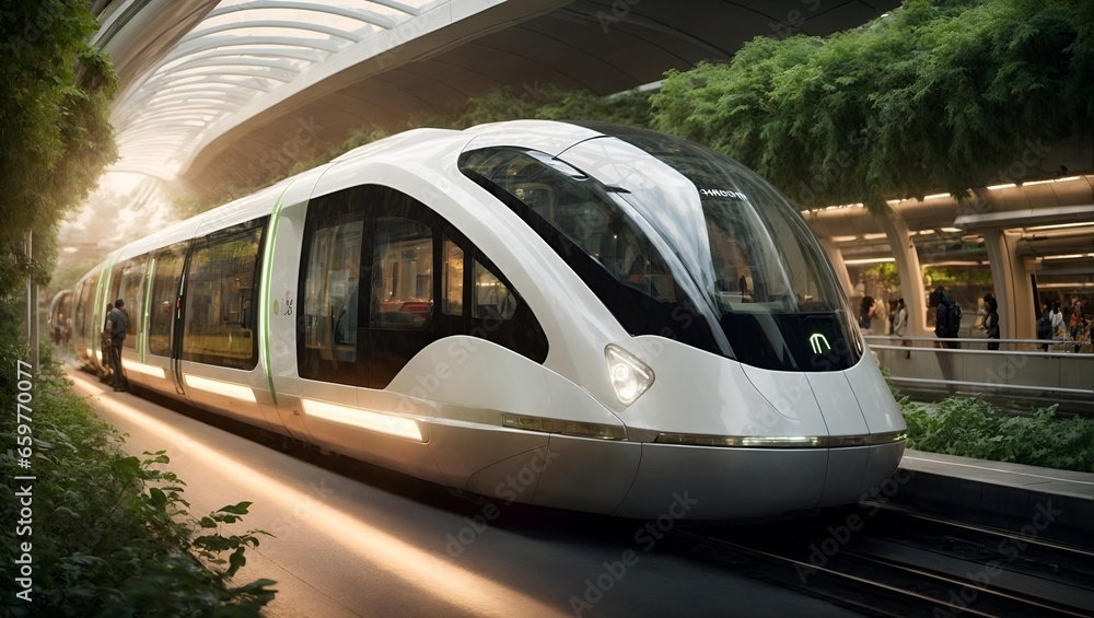 futuristic metro system . Eco friendly transportation ideas Stock ...