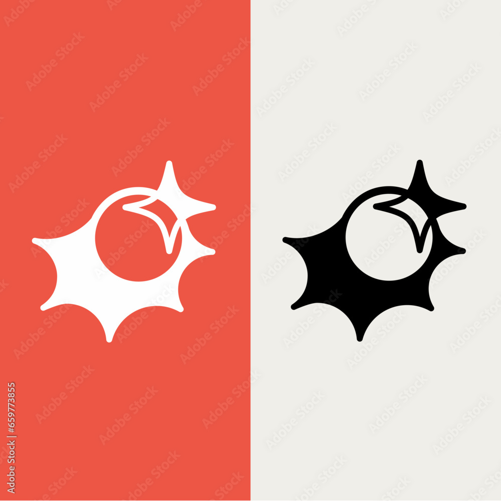 star-inspired abstract logo vector design with a modern and minimalist ...