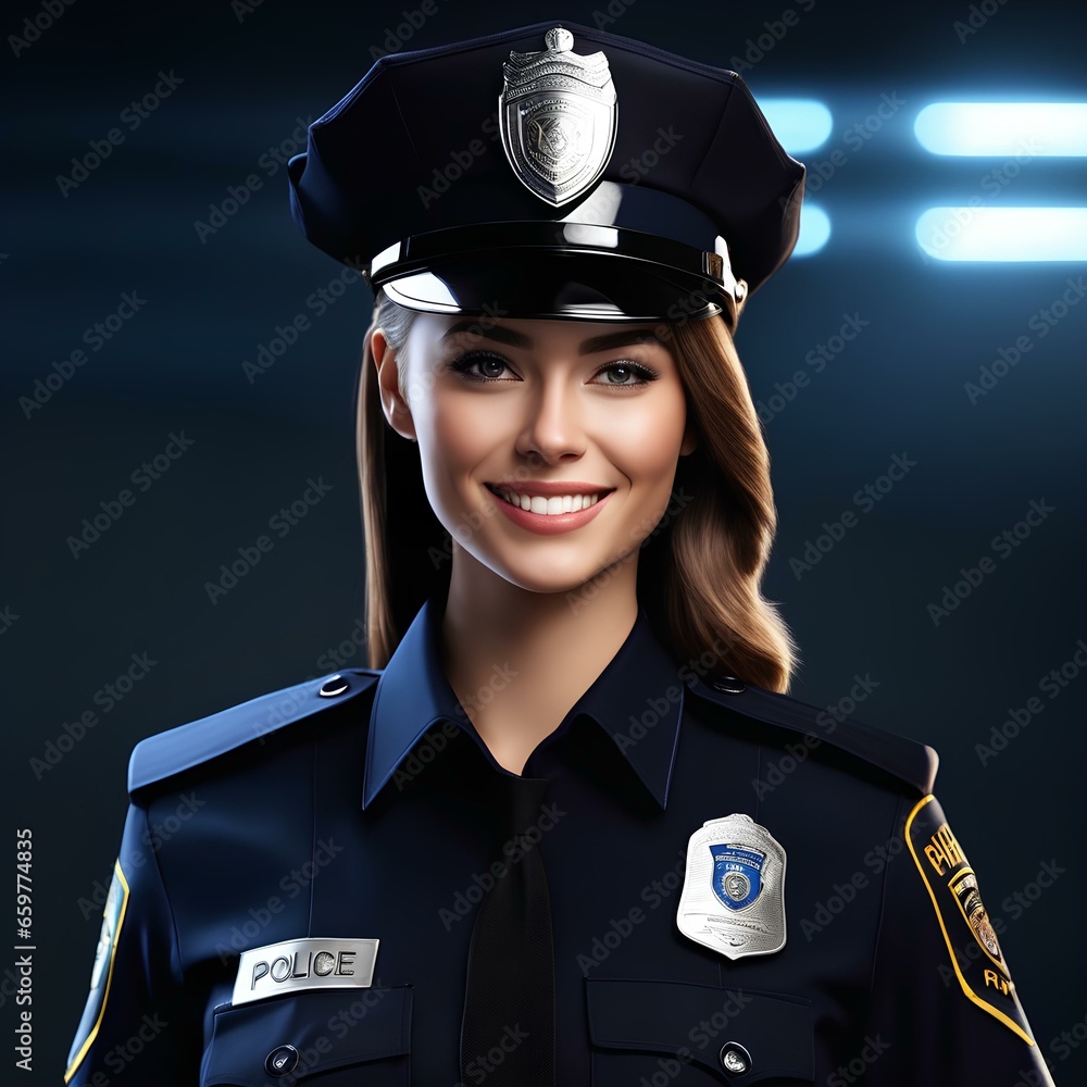 image of a police officer dressed in a police uniform and smiling ...