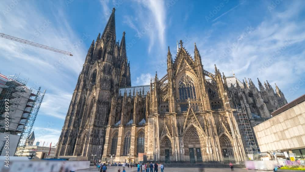 Cologne cathedral (dom)time lapse hyperlapse video in 4k,cologne ...
