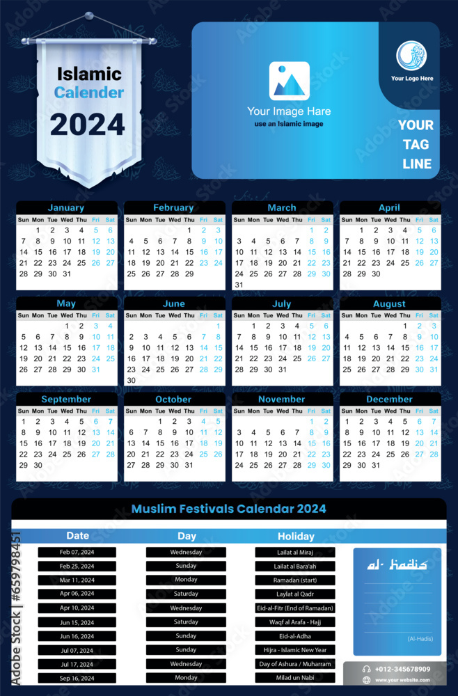 calendar, Islamic calendar design, Islamic calendar, calendar design ...