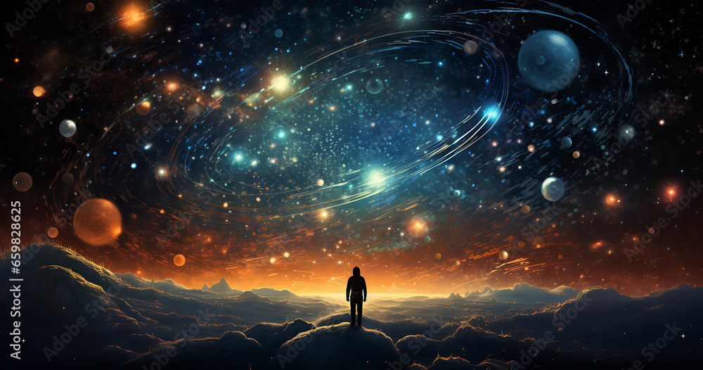 Cosmos through the lens of galactic mosaic background. A myriad of ...