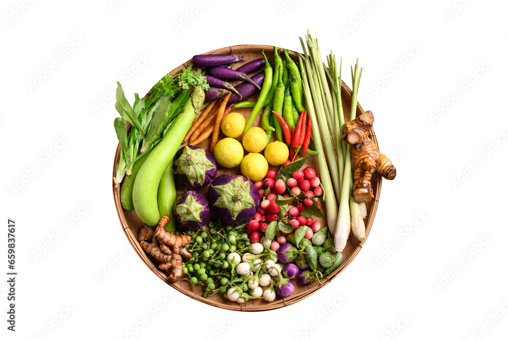 Organic Asian vegetables from local farmer market in Thailand ...