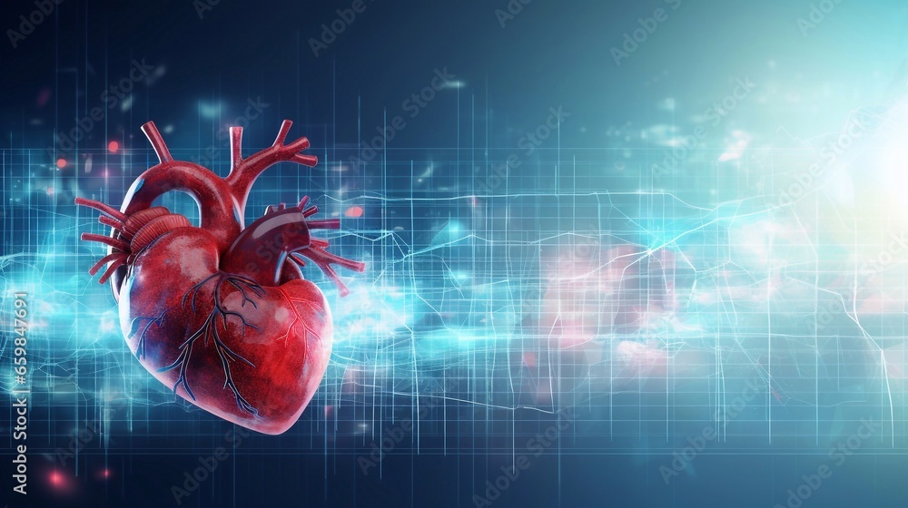 Empty copy space background for presentation banner. futuristic medical ...