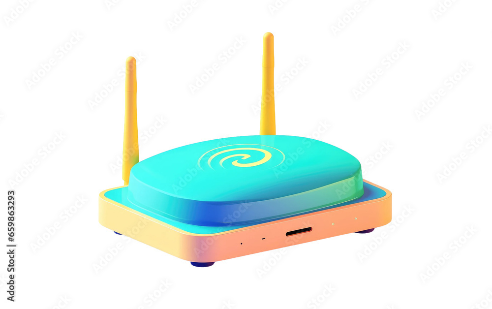 Minimal 3D Cartoon Network Signal on transparent background Stock ...