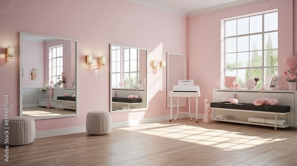 Transform a girl's room into a dance studio with a mirrored wall and ...