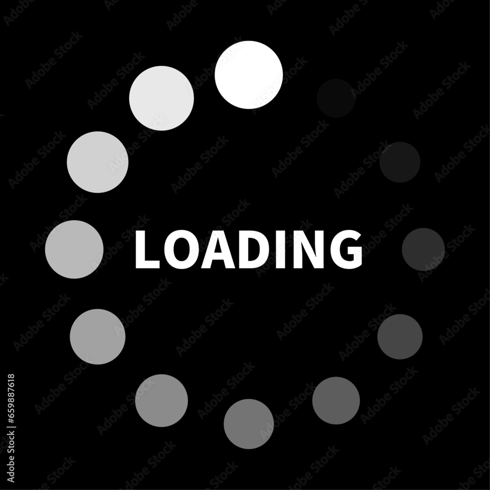 ローディング イラスト 黒背景 Stock Vector | Adobe Stock