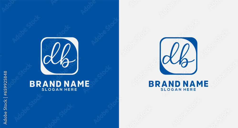db Letter Handwriting Signature Logo db Logo db icon Design Stock ...